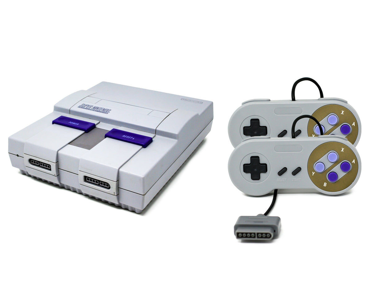 Super Nintendo SNES Console - 2 Player Pack (Refurbished) — Voomwa